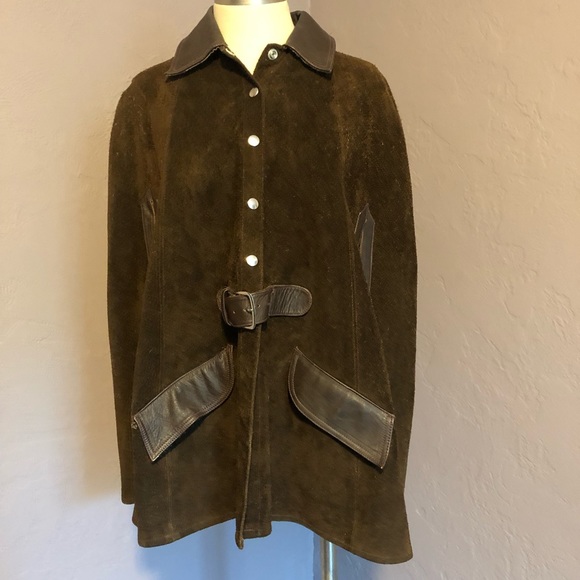 Jackets & Coats | Vintage Suede Leather Pancho | Poshmark